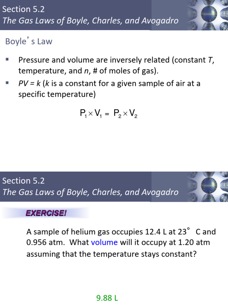 IOC Presentation Gas-Laws | PDF | Gases | Applied Probability