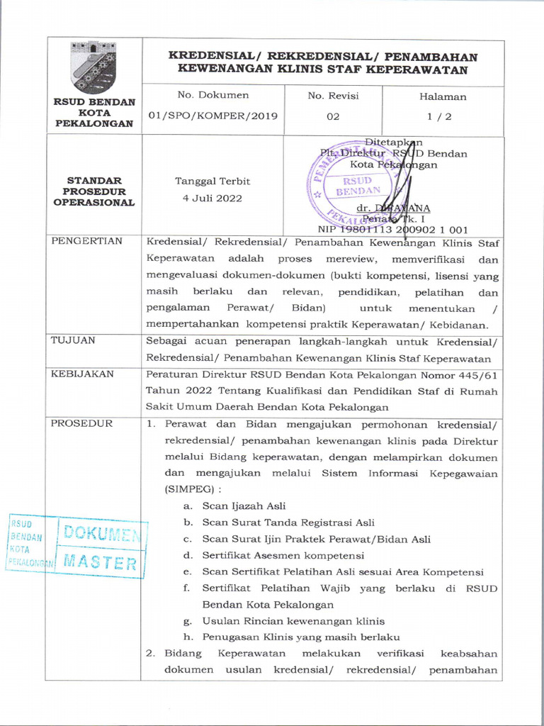 KPS 14 A Spo Kredensial Perawat | PDF