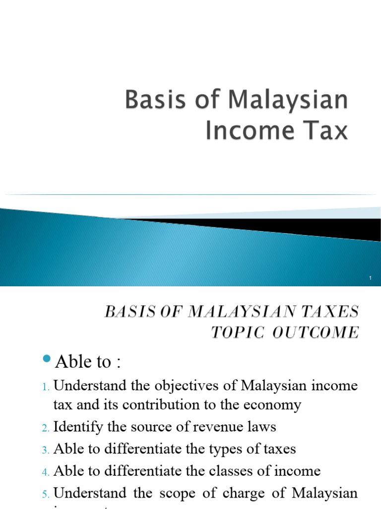 Chapter 1 Basis of Malaysian Income Tax | PDF | Taxes | Income Chapter 1 Basis of Malaysian Income Tax | PDF | Taxes | Income