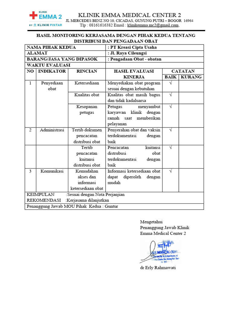 Hasil Monitoring Dan Evaluasi | PDF