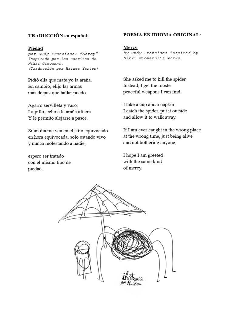 "Piedad" (Mercy) Inspirado Por Nikki Giovanni, Escrito Por Rudy ...