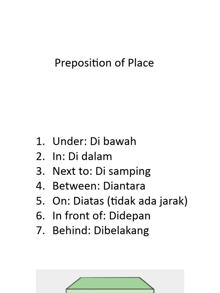 2nd Grade (Preposition of Place) | PDF