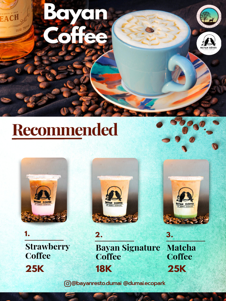 Buku Menu Bayan Coffee | PDF | Coffee | Drink