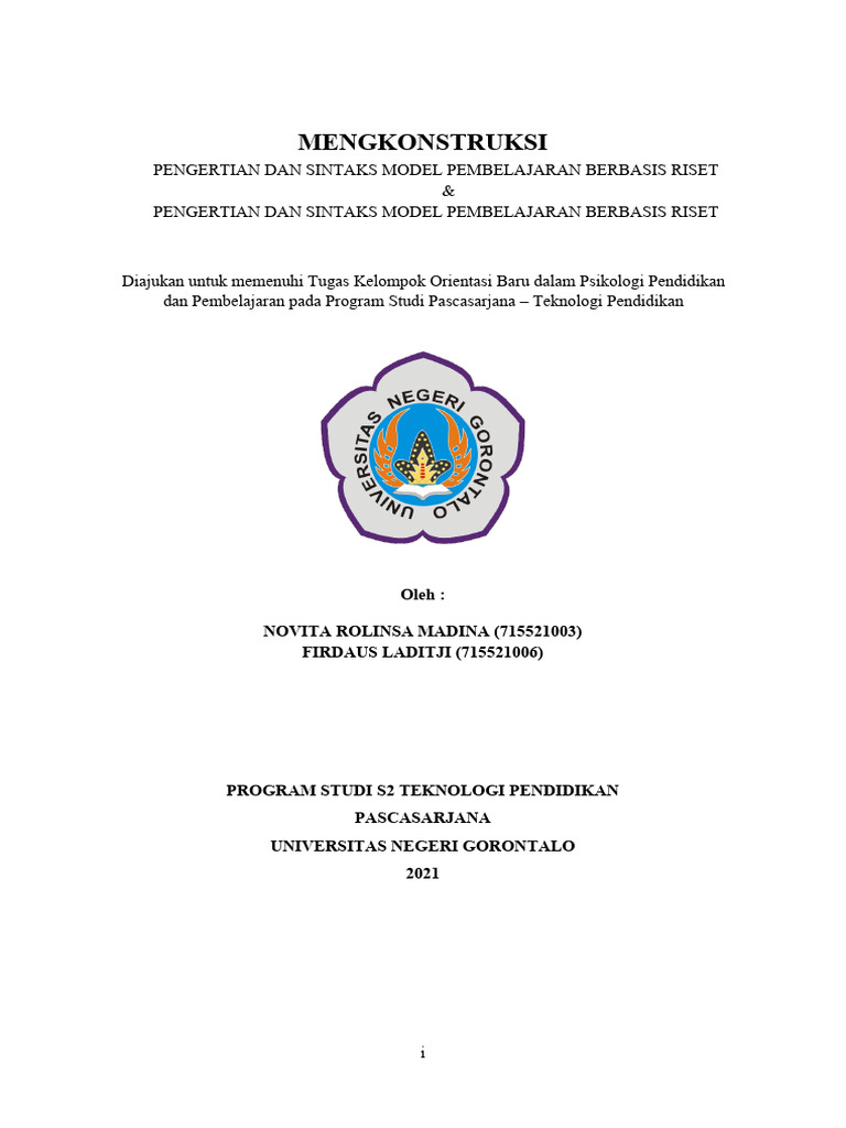 Kelompok 3 Definisi Sintaks Model Pemb. Riset Dan PBL | PDF