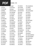 Dictado de Palabras para Cuarto Grado | PDF | Artes del Lenguaje y ...