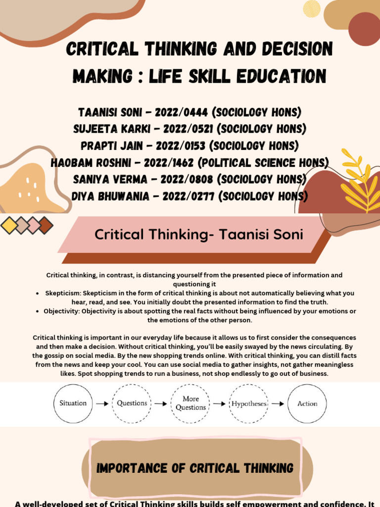 Life Skill Education | Download Free PDF | Decision Making | Critical ...