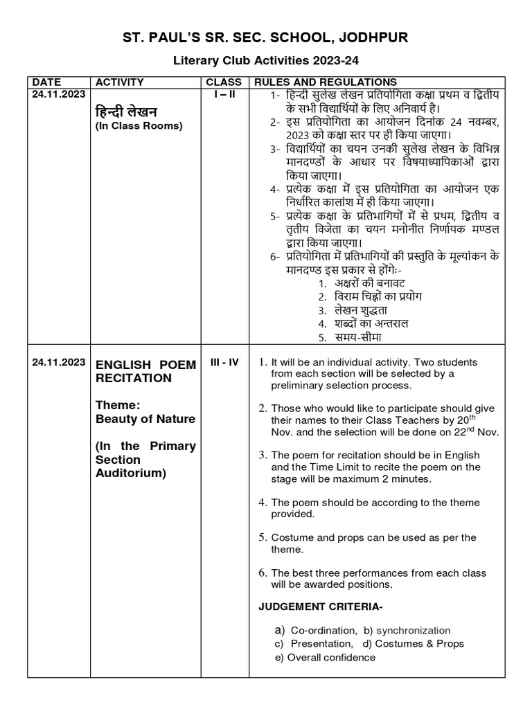 Literary Club | PDF