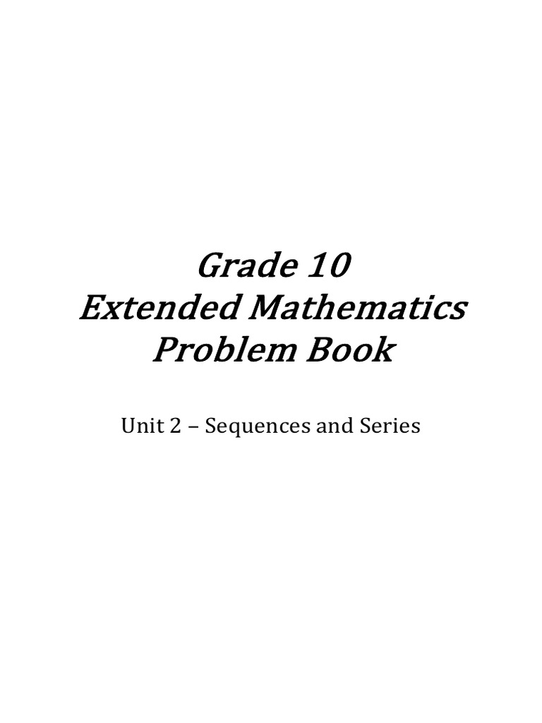 Unit 2 - Sequences and Series - Student Workbook | PDF | Summation | Interest