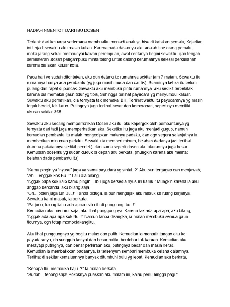 Pengalaman Seks dengan Ibu Dosen | PDF