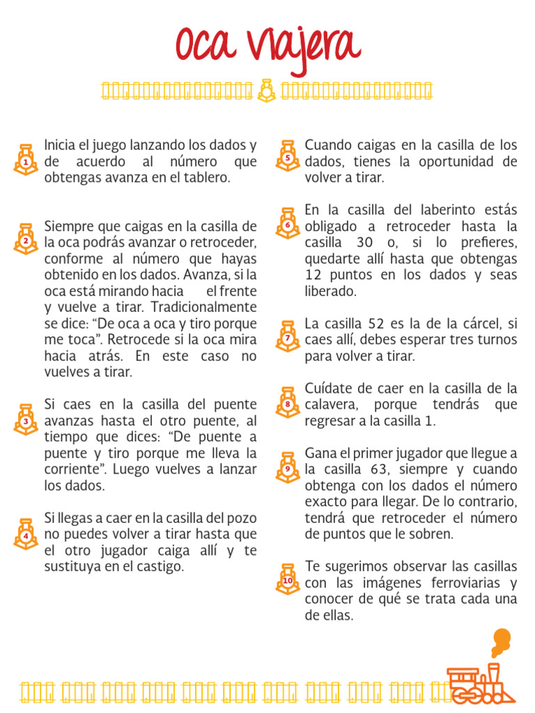 Instrucciones Oca | PDF
