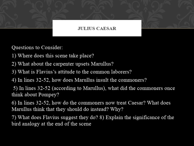 Analyzing Commoners in Julius Caesar | PDF