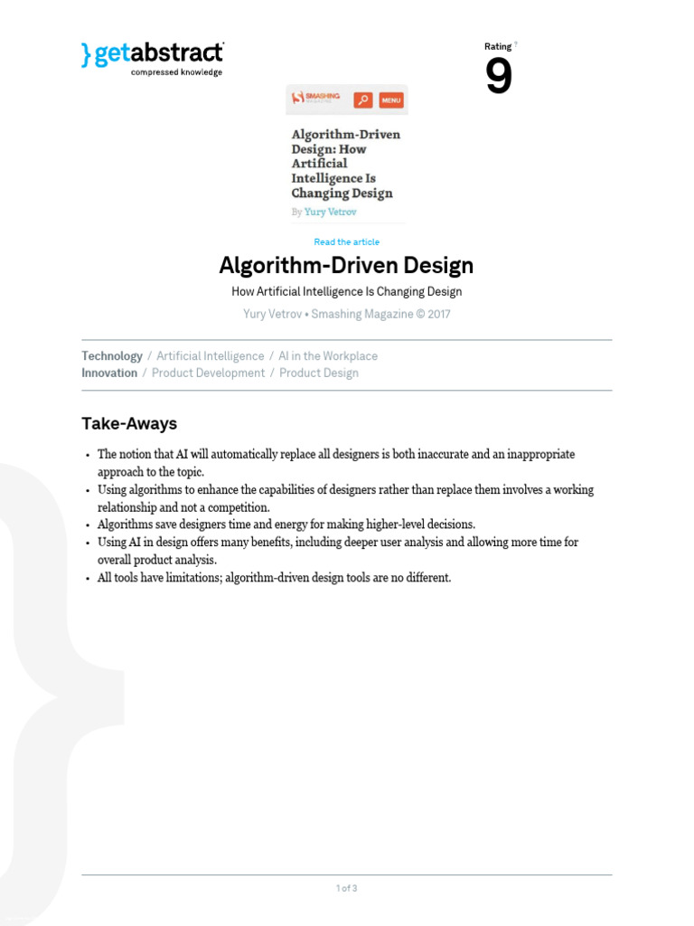 Algorithm Driven Design Vetrov en 29159 | PDF | Artificial Intelligence ...