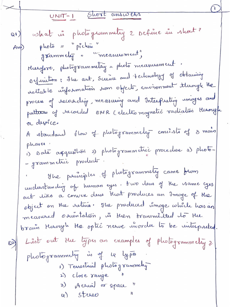 RS and GIS Unit-1 QB | PDF