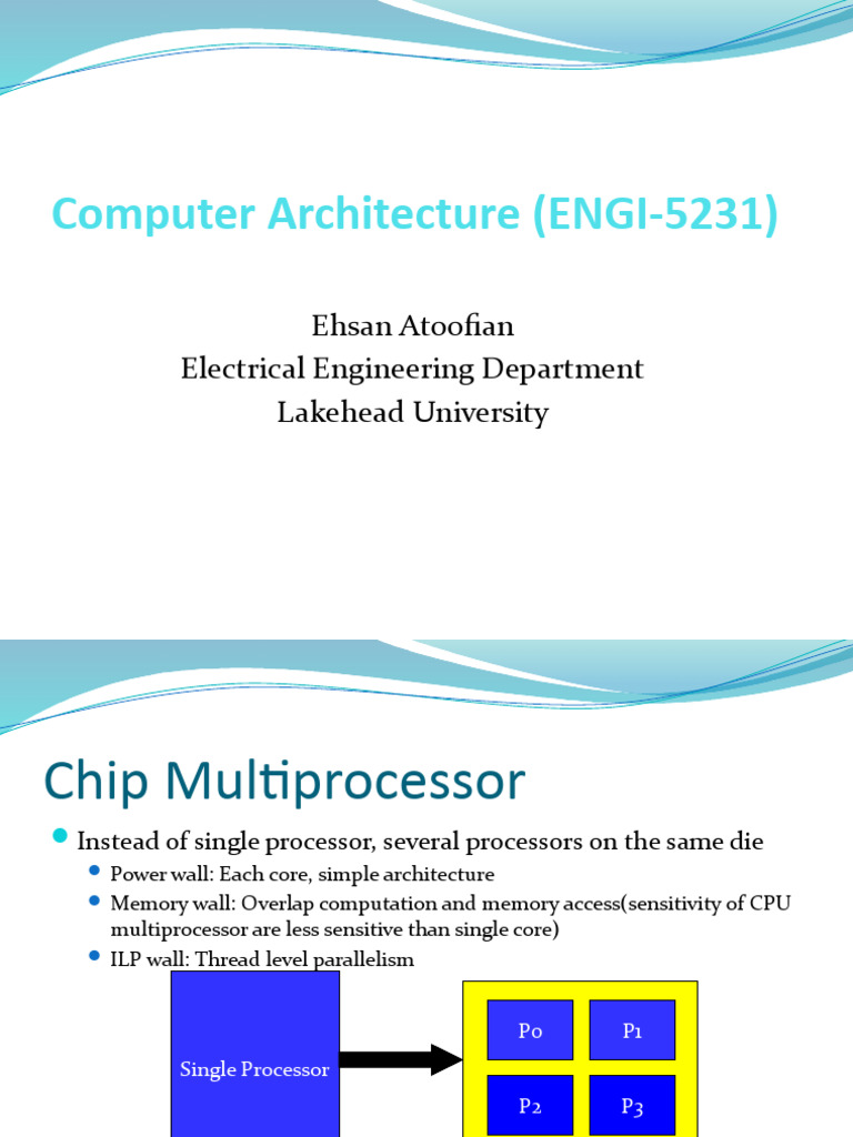 Lecture2 E5231 | PDF | Central Processing Unit | Parallel Computing