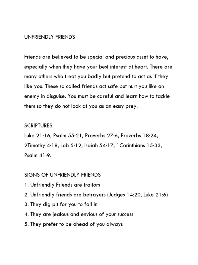 Unfriendly Friends Edited 1 | PDF