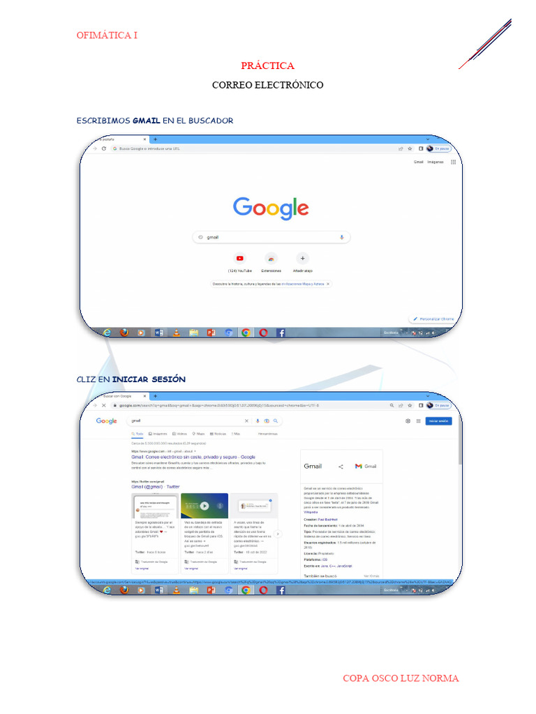 Práctica Del Correo Electrónico | PDF