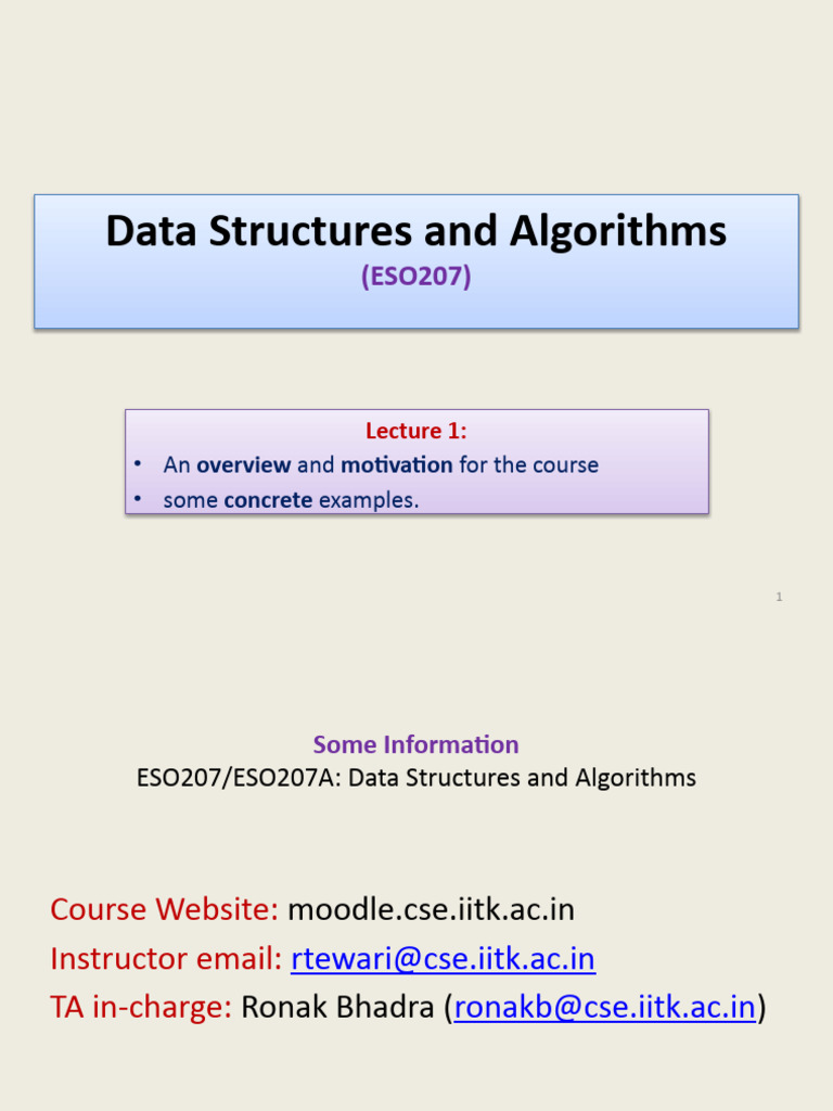 Lec01 Motivation Pdf Algorithms Software Engineering