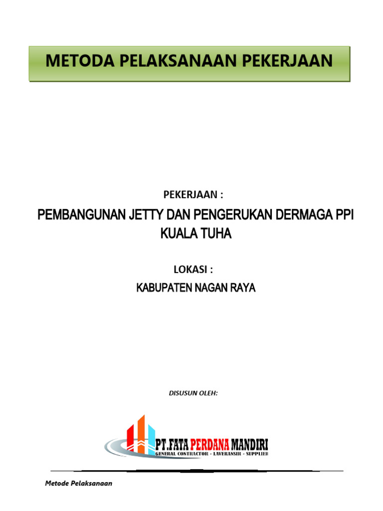 Metode Kerja Jetty Kuala Tuha | PDF