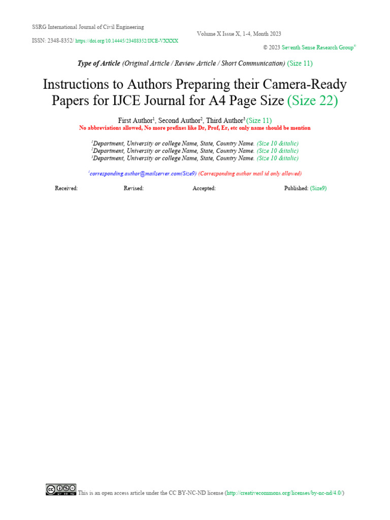 IJCE-Paper Format | Download Free PDF | Written Communication | Writing