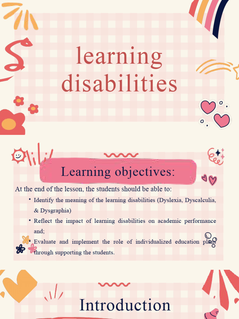 EDUC 2 - Learning Disabilities | PDF | Dyslexia | Learning Disability