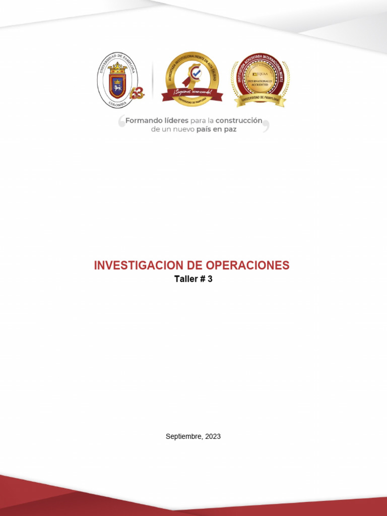 Taller de Método Simplex | PDF | Programación lineal | Optimización Matemática