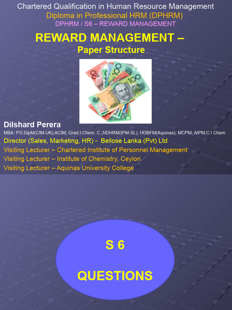 DPHRM S6 STR Reward MGT Qs | PDF | Pricing | Business Economics