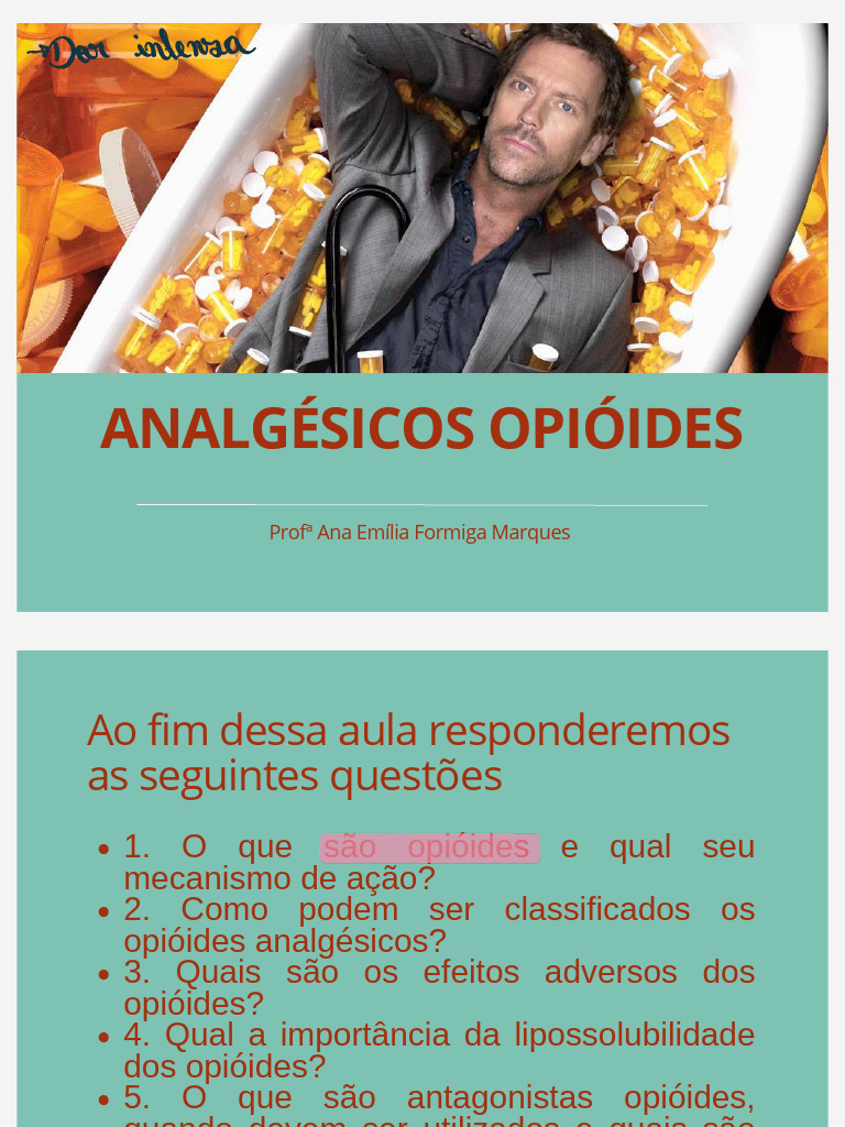 Analgésicos Opióidespptx 231010 204009 | PDF | Opioide | Drogas