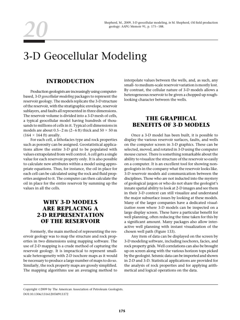 3d Geocellular Modeling 2009 | Download Free PDF | 3 D Computer ...
