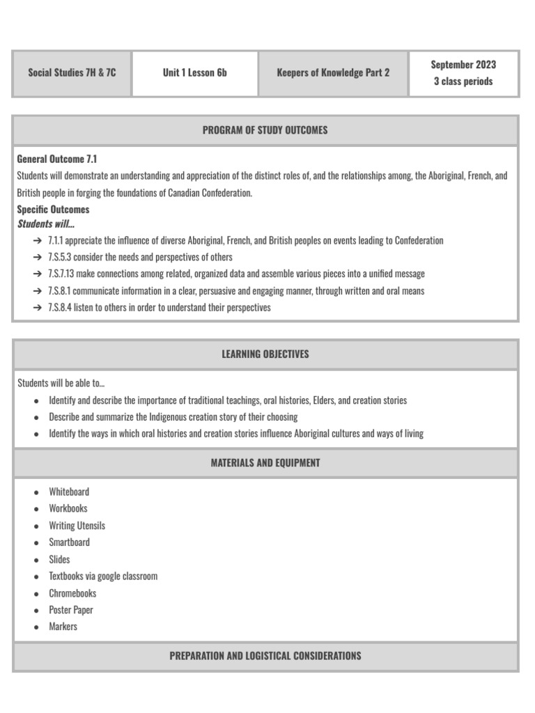 Ss 7 - Unit 1 - Lesson 6b - Lesson Plan | PDF