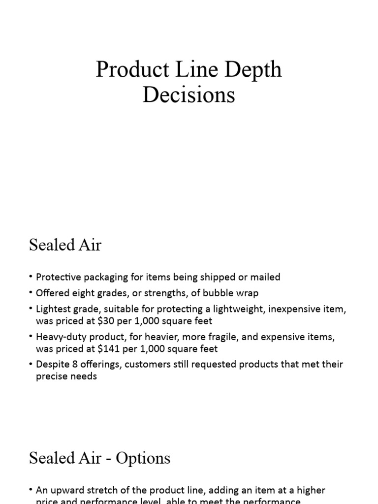 Product Line Depth Decisions | PDF | Brand | Market Segmentation