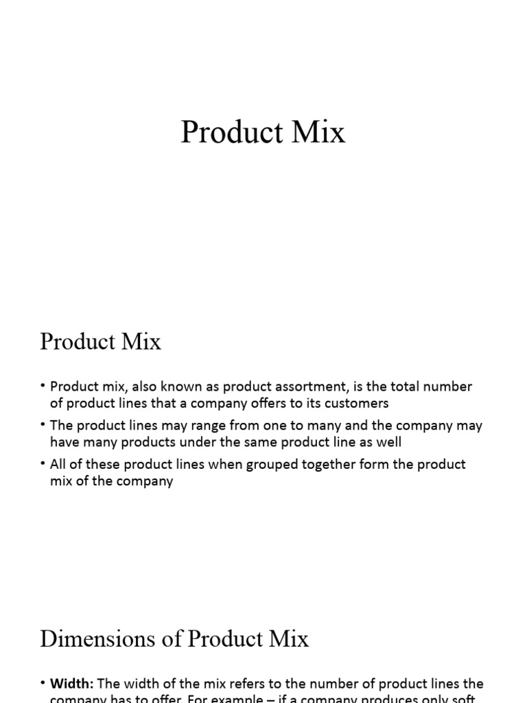 Product_Mix | PDF