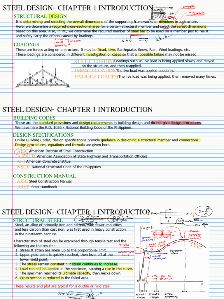 Steel Design Chapter 1 | PDF | Steel | Deformation (Engineering)