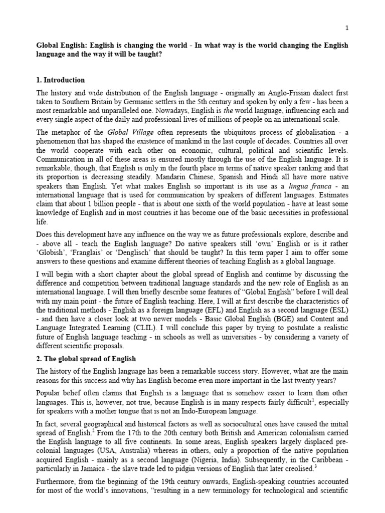 Global English | PDF | English Language | English As A Second Or ...