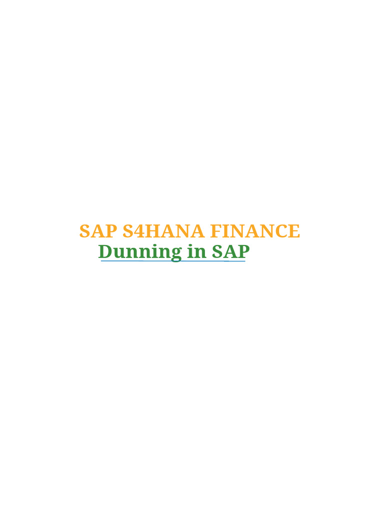 Dunning SAP | PDF | Invoice | Accounts Payable
