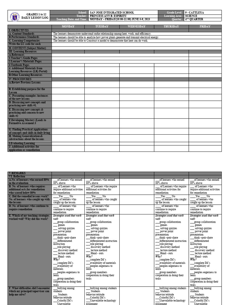 DLL Template | PDF | Learning | Human Communication