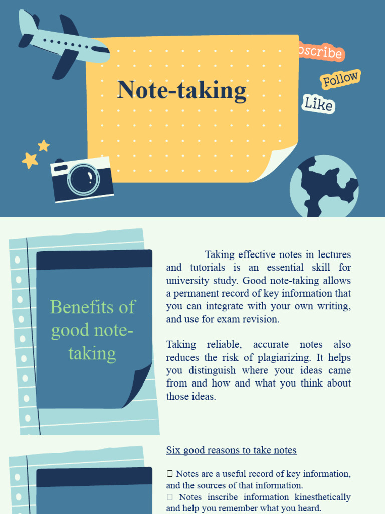 Benefits of Good Note Taking | PDF | Mental Processes | Behavior ...