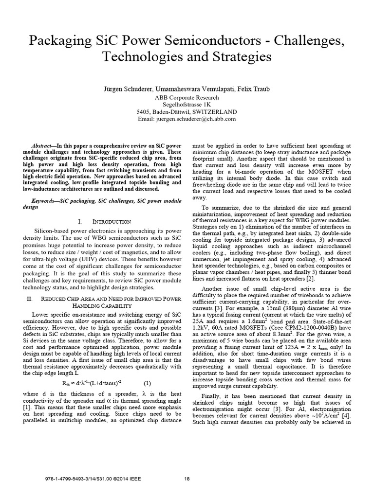 Packaging SiC Power Semiconductors - Challenges Technologies and ...