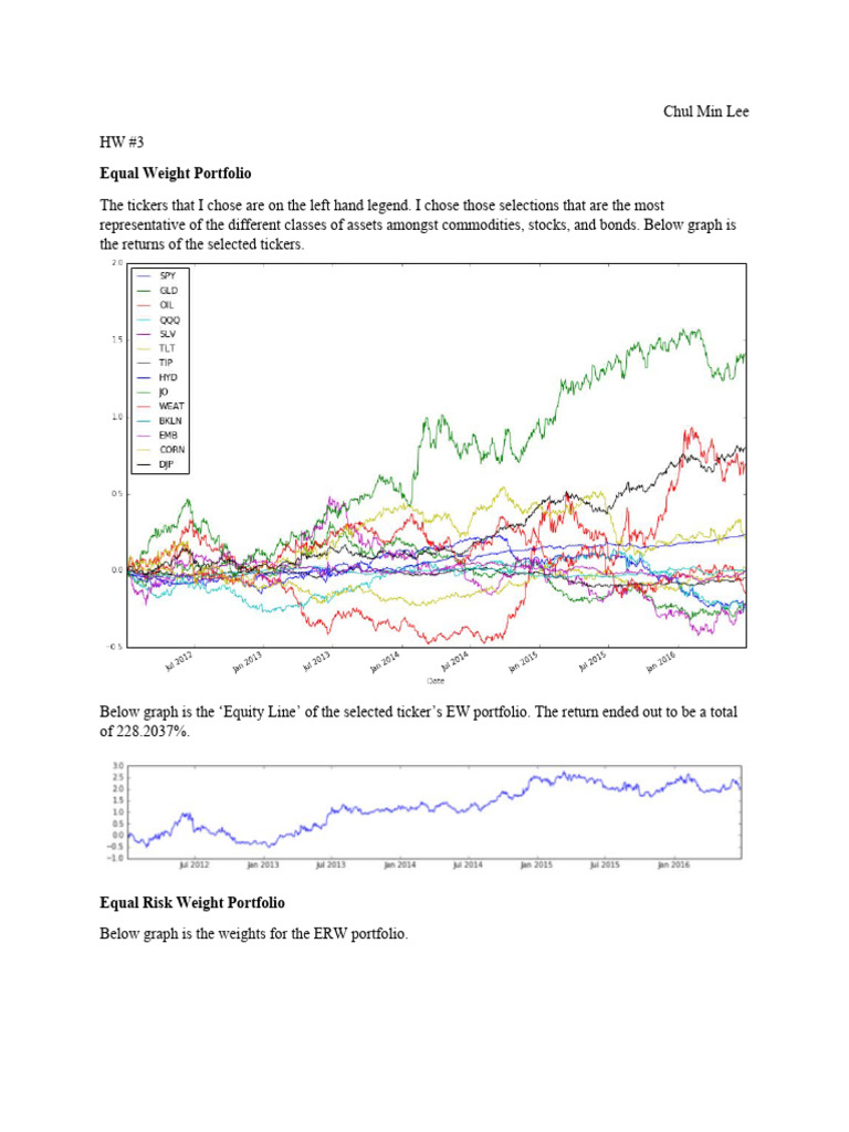 Equal Weight Portfolio | PDF | Sharpe Ratio | Stocks