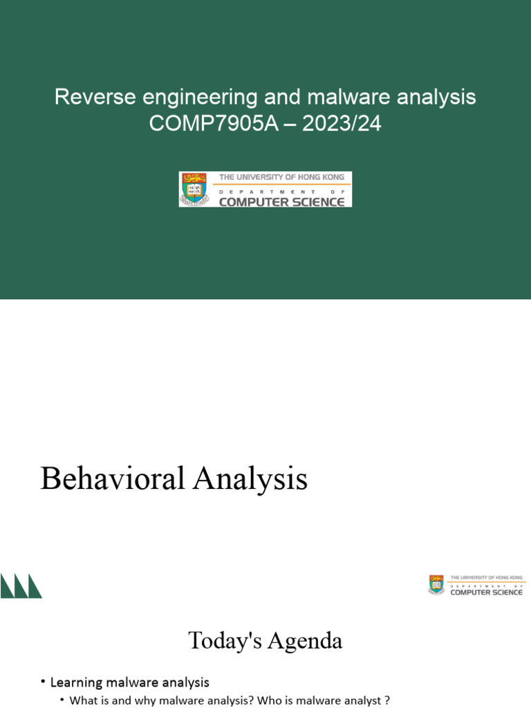 03 Behavioral 2023-24 | PDF | Malware | Library (Computing)