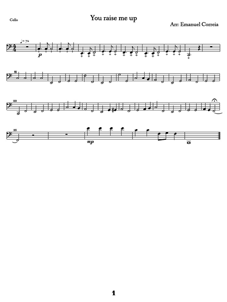 Cello You Raise Me Up | PDF