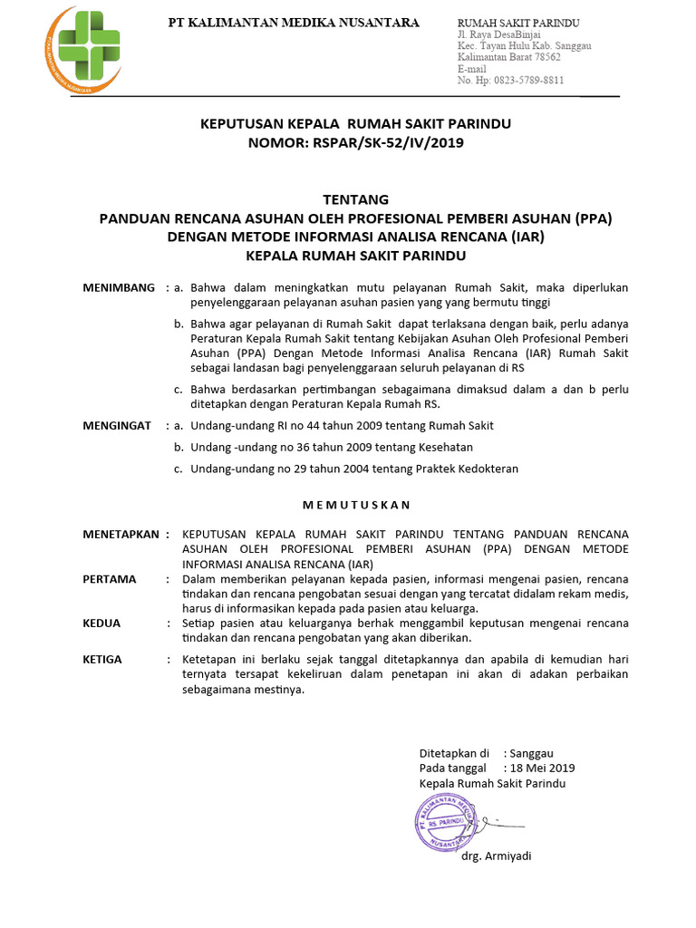 SK PPA Metode IAR | PDF