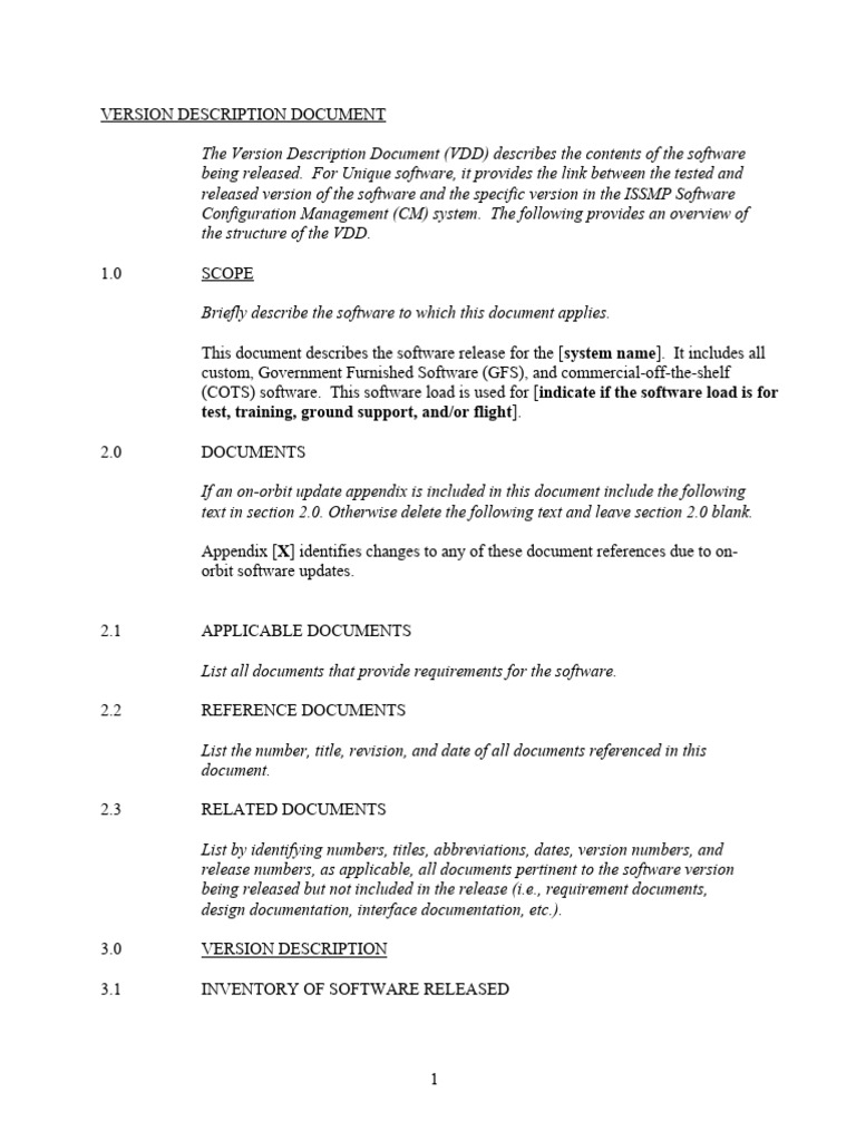 VDD Template (1) | PDF | Software | Computer Engineering