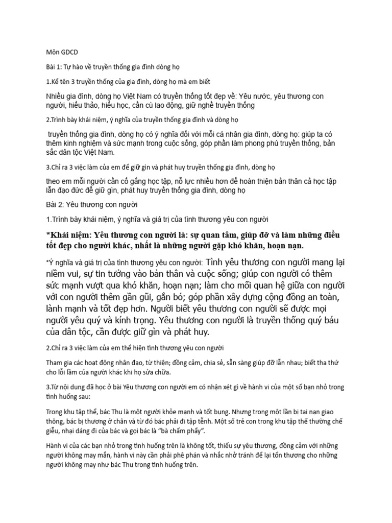 Môn GDCD | PDF