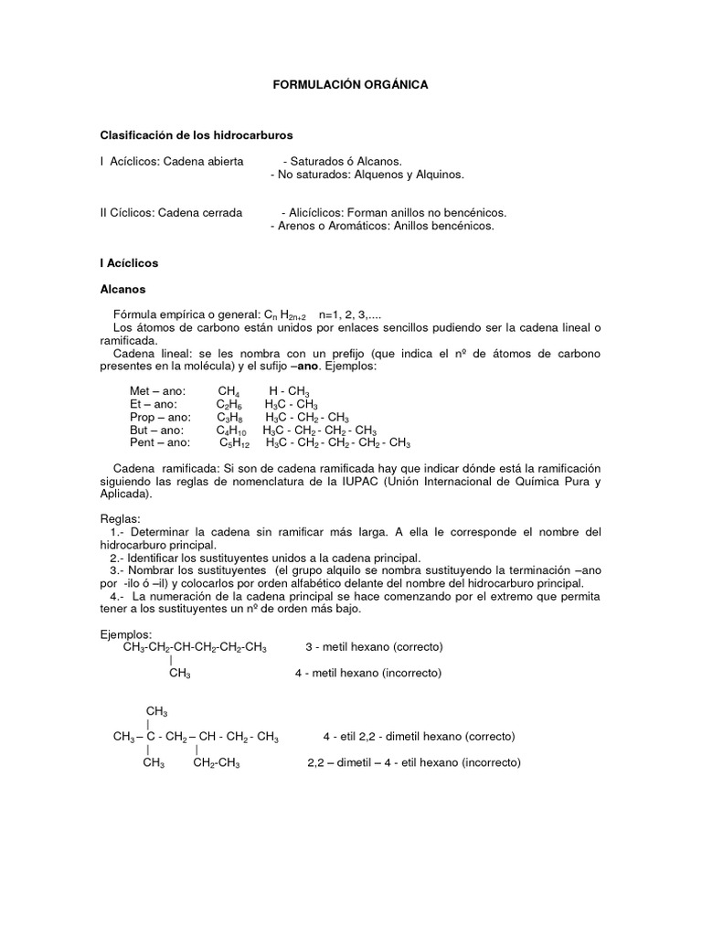 Formulacion Organica Nueva | PDF | Cetona | Amina