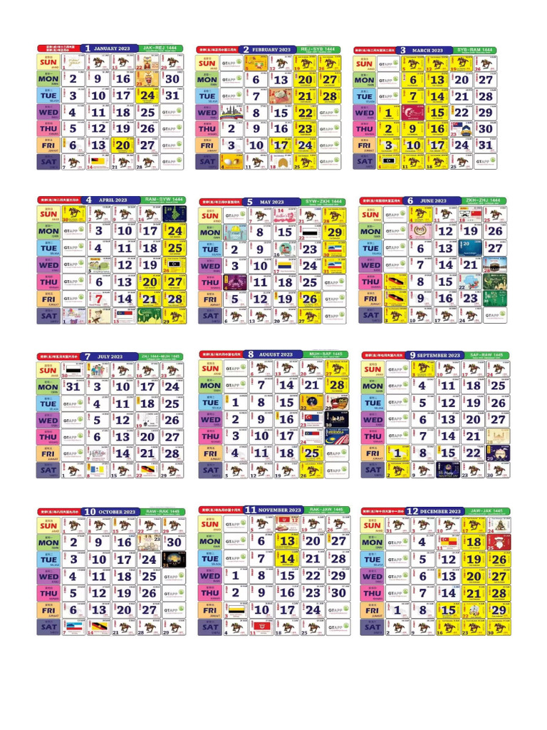 Kalender Kuda 2023 | PDF