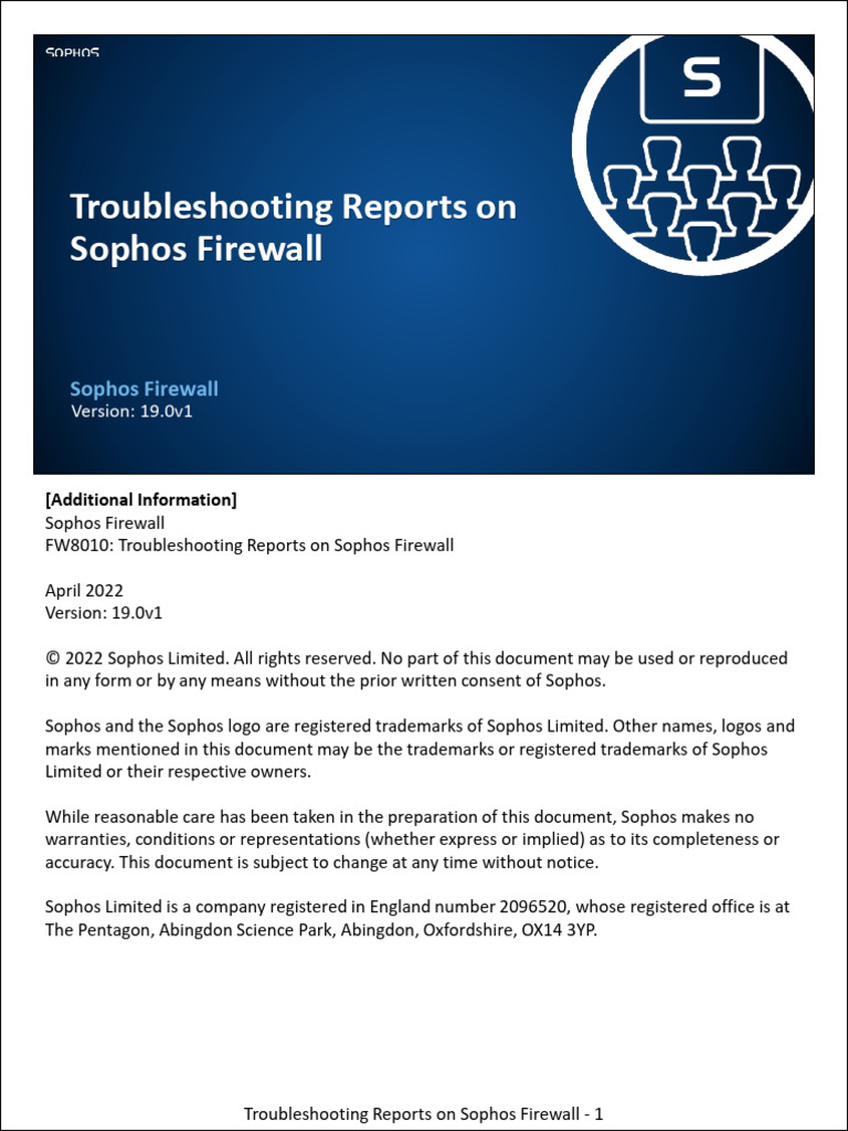 Sophos Firewall Report Troubleshooting | PDF | Postgre Sql | Databases