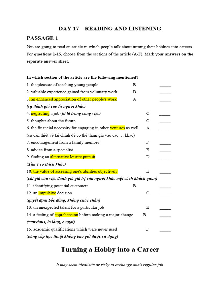 Day 17 Reading and Listening | PDF | Libraries | Ice Cream