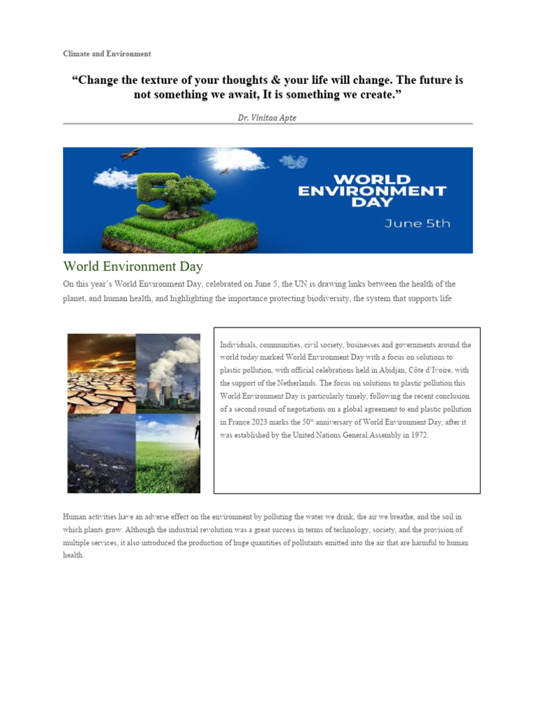 Newsletter | PDF | Human Impact On The Environment | Pollution