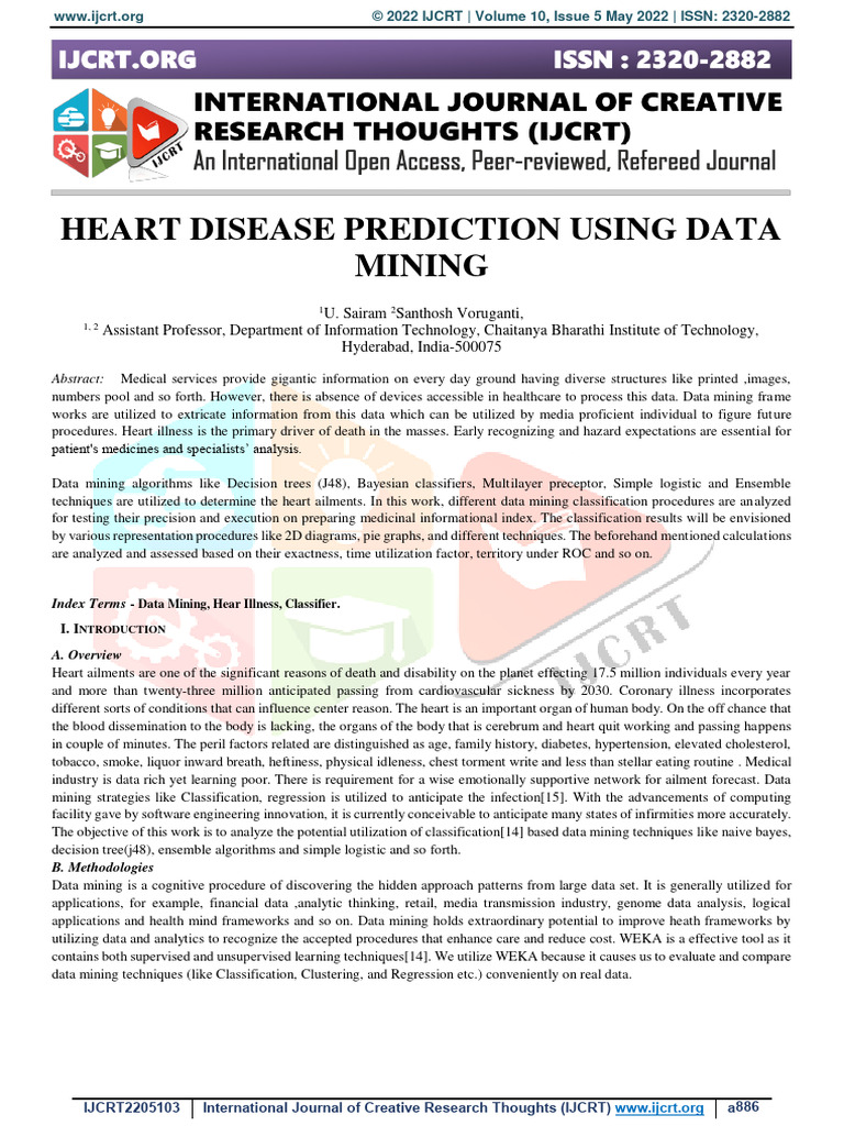 IJCRT2205103 | PDF | Statistical Classification | Accuracy And Precision