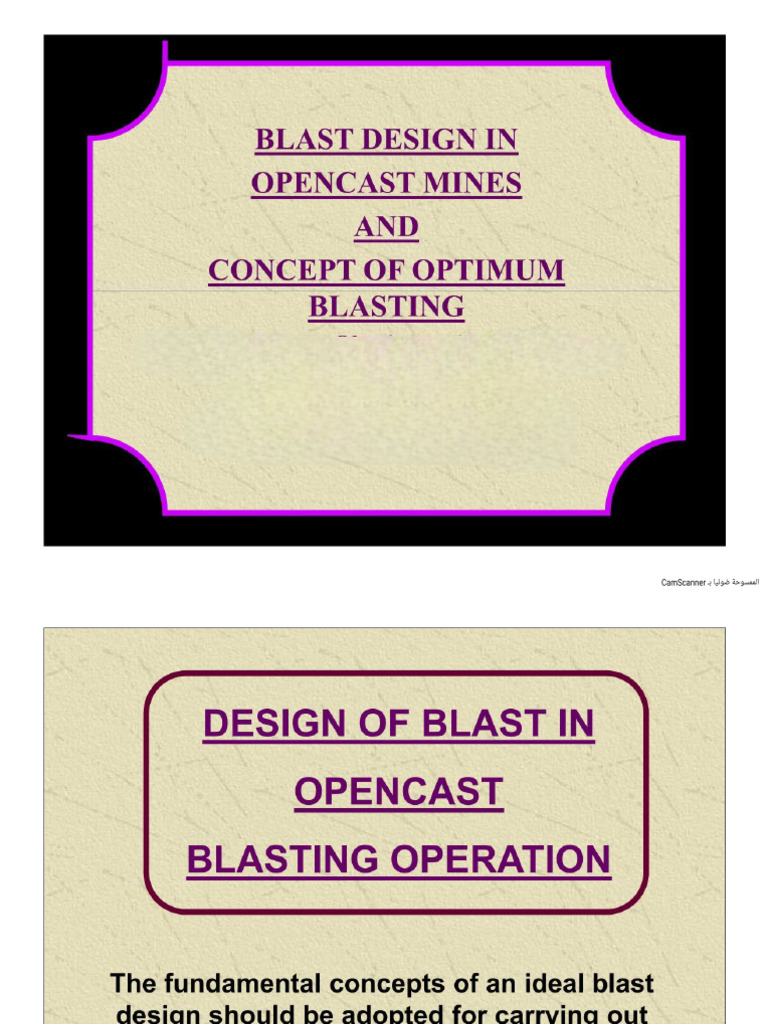 Blasting Design in OC Mines | PDF